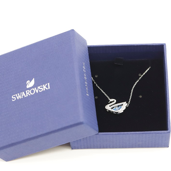 99新 施华洛世奇 蓝色天鹅 DANCING SWAN 项链 镀白金色 女友礼物 5533397 - 让你放心买二手
